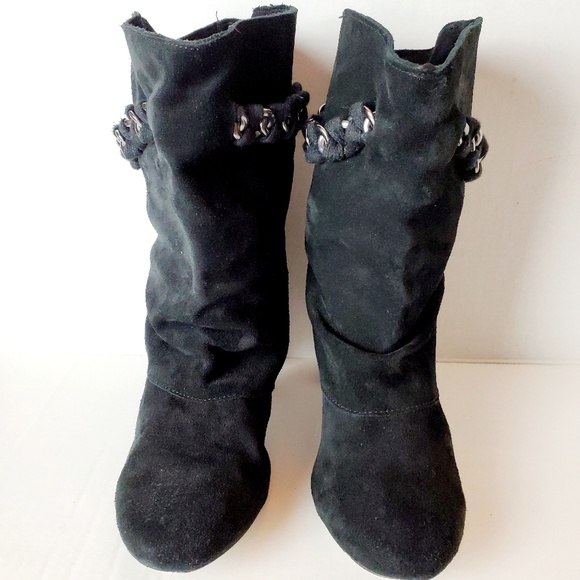 Cosmopolitan | Shoes | Cosmopolitan Suede Heel Boots Booties Sz 85 ...